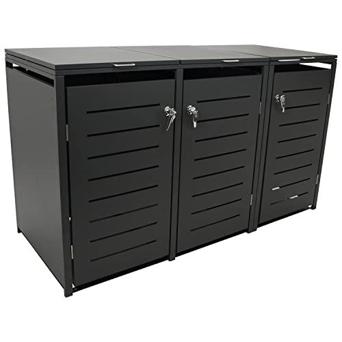 Elegantes Mulltonnenbox 3x 120 Liter Fotos