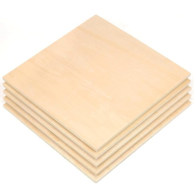 5 Pieces Plywood Board Sheet 6 mm Thick for Arts and and Crafts or ...