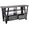 Amazon.com: Coaster 60" Tv Stand In Distressed Grey / Black 701015 ...