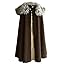 Amazon.com: MSOrient Men's Velvet Fur Collar Viking Cloak Medieval ...