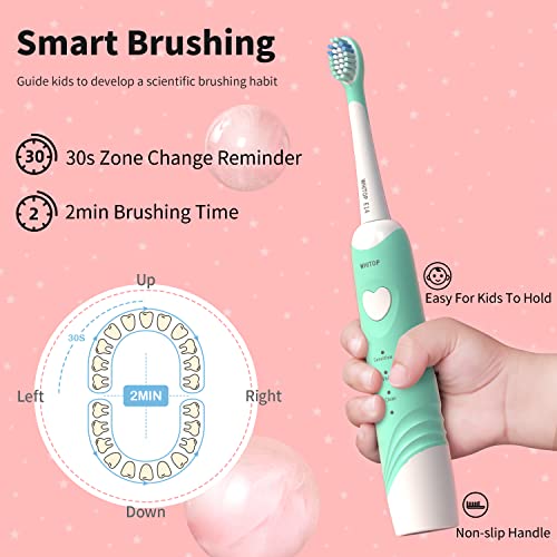 WHITOP ED05 Kids Electric Toothbrush, Wireless Charging IPX8 Waterproof ...