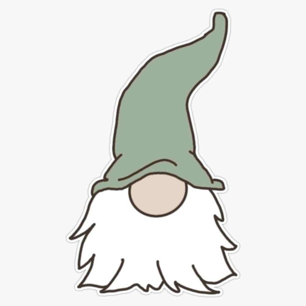 Amazon.com: Green Gnome Sticker Sticker Decal Bumper Sticker Waterproof ...