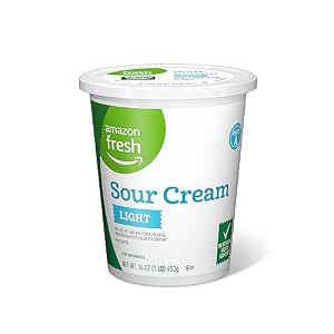 Amazon.com: Amazon Fresh - Light Sour Cream, 16 oz : Grocery & Gourmet Food