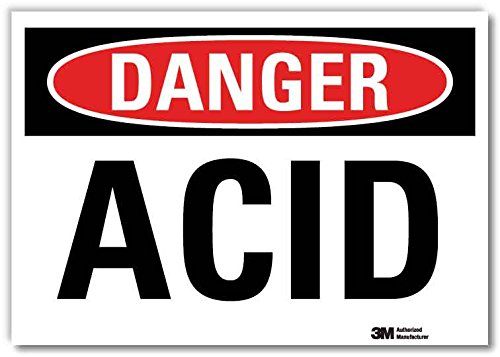 SmartSign “Danger - Acid” Label | 7" x 10" 3M Engineer Grade Reflective ...