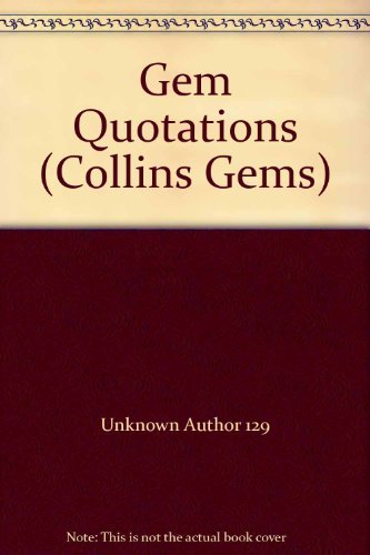 Collins Gem Dictionary of Quotations (Collins Gems): HarperCollins ...