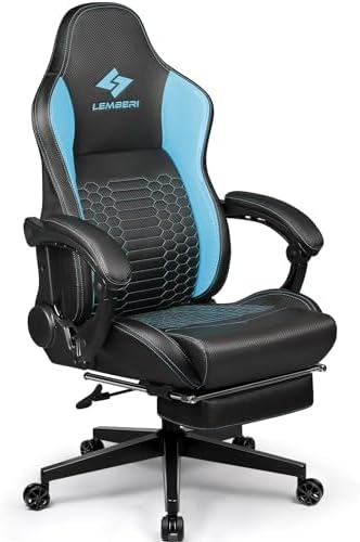Amazon.com: LEMBERI Big and Tall Gaming Chair 500lb Weight Capacity ...