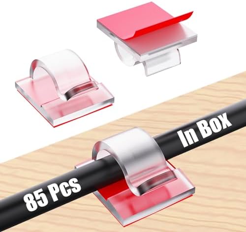 Amazon.com: 60 PCS Adhesive Cable Clips, Upgraded Wall Wire Clips for ...