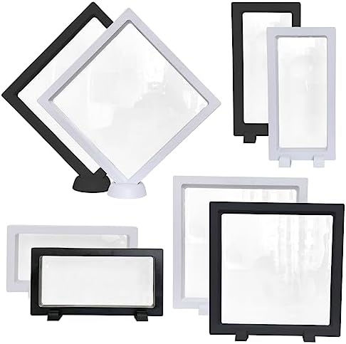 Amazon.com: JM Pack of 3 pcs 5.5 x 5.5 x 0.75 Inches Transparent 3D Floating Frame Display ...