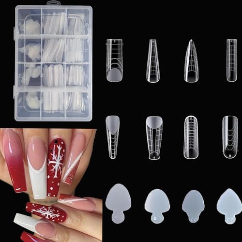 Amazon.com: BOMOQING 288PCS Nail Dual Forms for French Nails, Dual Nail ...