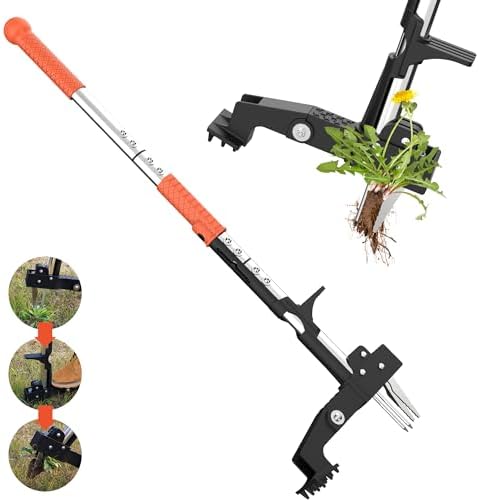 Amazon.com : SOMOLUX 52'' Weed Puller Stand-up Weeder Weeding Tool for Gardening Heavy-Duty ...