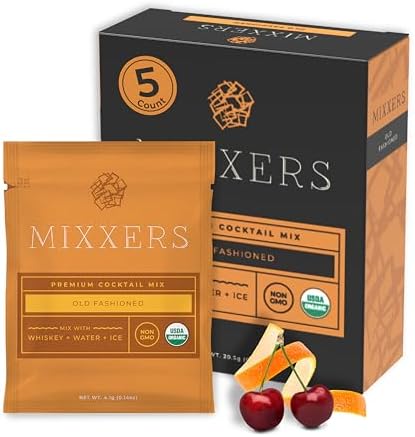 Amazon.com : Mixxers Old Fashioned Premium Organic Cocktail Mix Packets ...