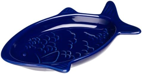 Amazon.com | Chantal Mini Fish Condiment Plate, Blue: Plates