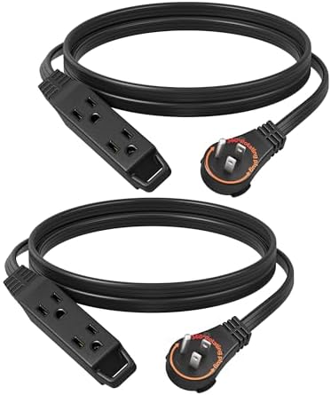 Amazon.com: DEWENWILS 6FT 360° Rotating Flat Plug Extension Cord/Wire ...