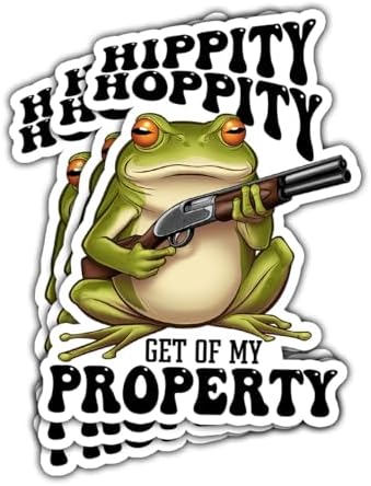 Amazon.com: 3 Pcs Hippity Hoppity Get of My Property Sticker; Funny ...