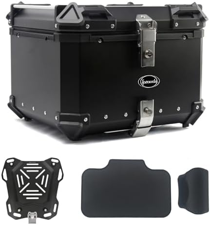 iproods 55L Motorcycle Top Case, Aluminum Alloy Universal Motorcycle ...