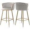 Amazon.com: GOOLON Counter Height Stools Set of 2, Velvet Bar Stools ...