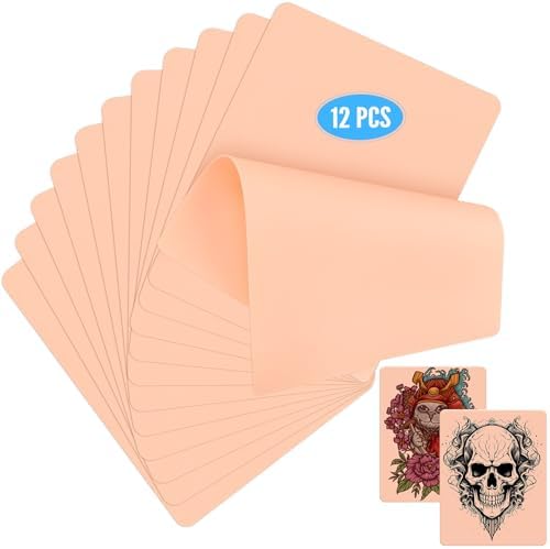 Amazon.com : 12 Pcs Tattoo Skin Practice Kit, Tattoo Practice Skins for ...