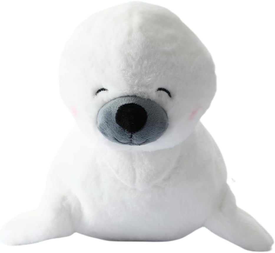 Amazon.com: MINISO 12'' Seal Plush Toy Soft Cuddly Stuffed Animal for ...