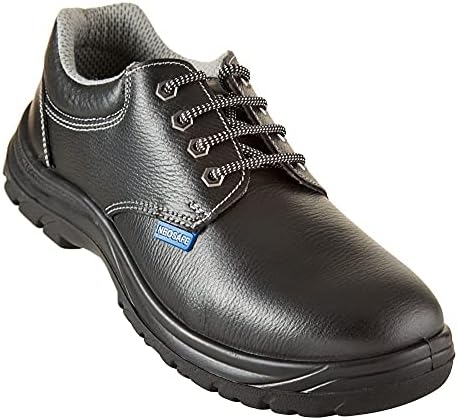 NEOSAFE Magnum 05_7 Leather PU Black Safety Shoes, Size 7 : Amazon.in ...