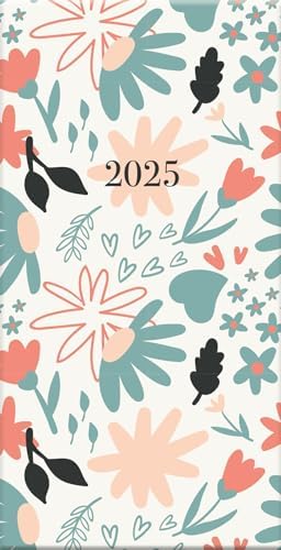 2025 Diary Soft Cover Slim Pocket Week To View Stylish White Floral ...