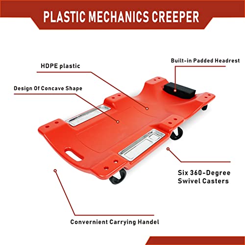 Snapklik.com : BLACKHORSE-RACING Plastic Mechanics Creeper 40 Inch ...