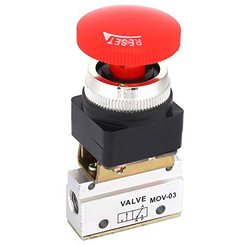 Walfront MOV-03 G1/8 Pneumatic Mechanical Valve Push Button Switch 2 ...
