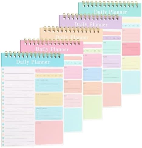 OWill 5 Pack To Do List Pad, Undated Daily Planner A5 Notepads, 150 ...