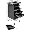Holdfiturn Hairdresser Trolley Salon Hairdressing Trolley with 4 ...