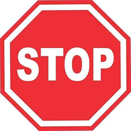 Amazon.com: StickerTalk Stop Sign Vinyl Sticker, 5 inches by 5 inches