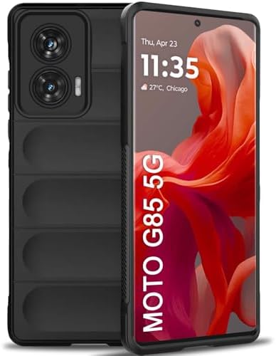 SPAZY CASE® Moto G85 5G Back Cover | Rubber Case with Soft Silicone ...