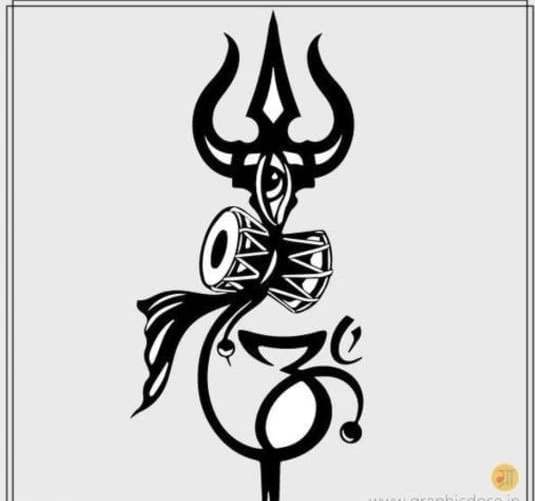 DVA Lord Shiva TRISHUL and DAMRU Vinyl Decal : Amazon.in: Office Products