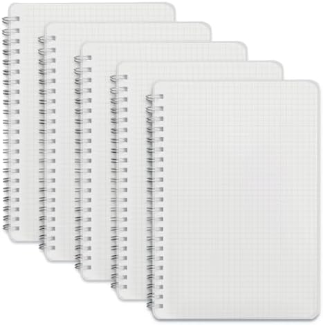 Amazon.com : M&G 5 Pack Spiral Notebooks for Note Taking, B5 Size White ...