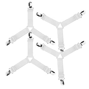 Sheet Suspender, Adjustable Triangle 4PCS Sheet Fastener, Durable ...