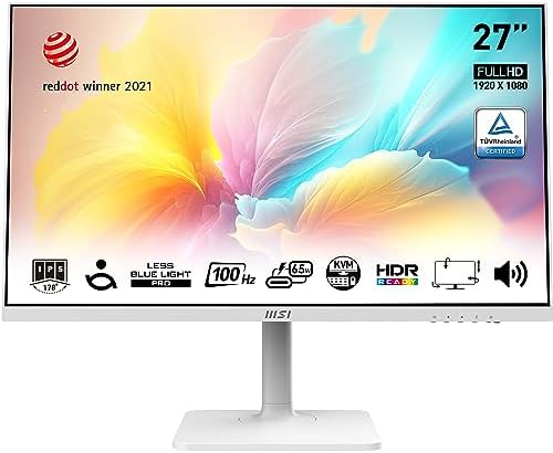 MSI Modern MD272XPW 27 Inch FHD Office Monitor - 1920 x 1080 IPS Panel ...