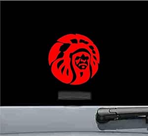 Amazon.com: JS Artworks Native American Indian Vinyl Decal Sticker (RED ...