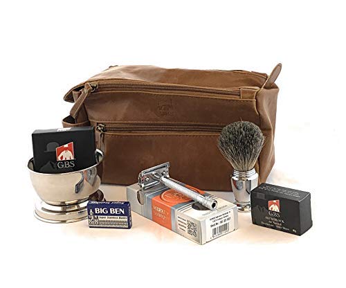 Amazon.com: G.B.S Men Deluxe Travelling Kit - Double Edge Safety Razor ...