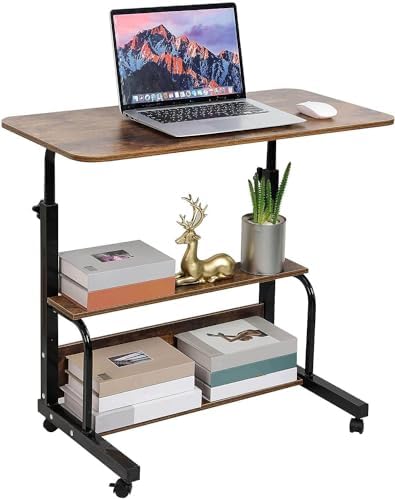 Amazon.com: Portable Computer Desk Adjustable Home Office Desk Bedside ...
