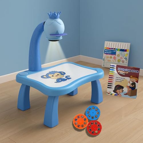 GRAPHENE Drawing Projector Table Set Blue Led Drawing Board for Kids ...