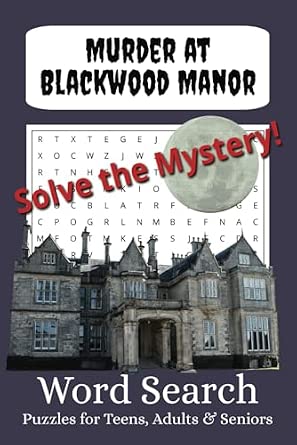 Murder at Blackwood Manor Word Search Puzzle Book: Word Searches With ...