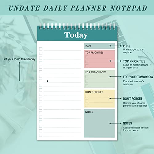 Snapklik.com : To Do List Notepad - Undated 52 Sheets Daily Planner ...