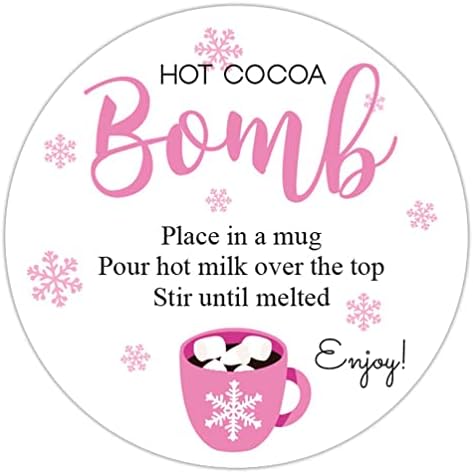 Amazon.com: 1.9 Inch Stickers Hot Cocoa Bomb Instructions 60 Labels ...