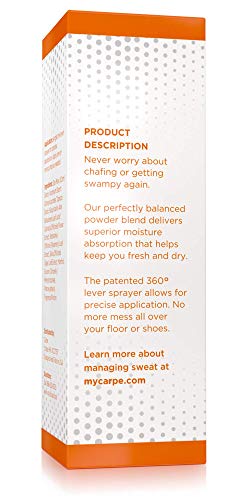 Carpe No-Sweat Groin Powder with Cooling Menthol, 700+ Pumps - Want It All