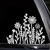 Amazon.com - Wildflowers Boho Fun Reflective Car Vinyl Sticker, Plant ...