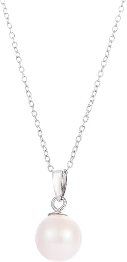 Amazon.com: Pearl Vibe White Freshwater Pearl Pendant Necklace for ...