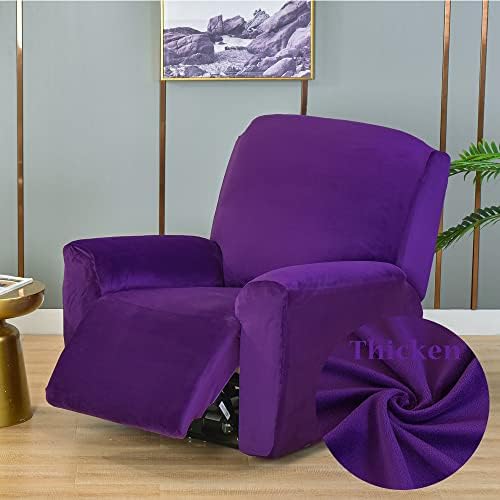 FANSU Recliner Chair Covers for Electric Chair with Pockets, Solid ...
