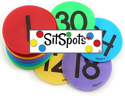 Amazon.com: SitSpots® Numbers 1-30 Multi Color Circle Pack (Size 4 ...