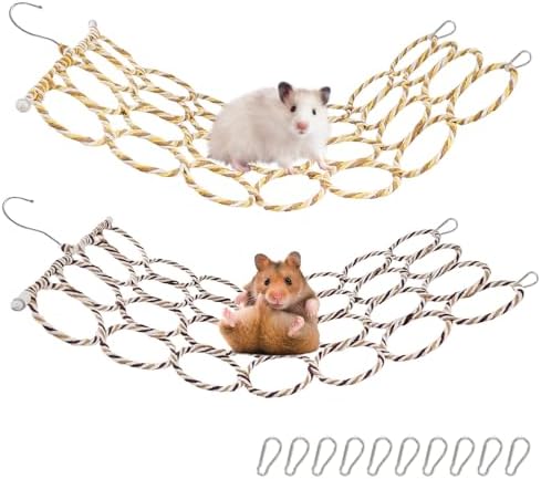 Amazon.com : 2 Peices Bird Rat Climbing Rope Net Toy for Cage, Bird ...