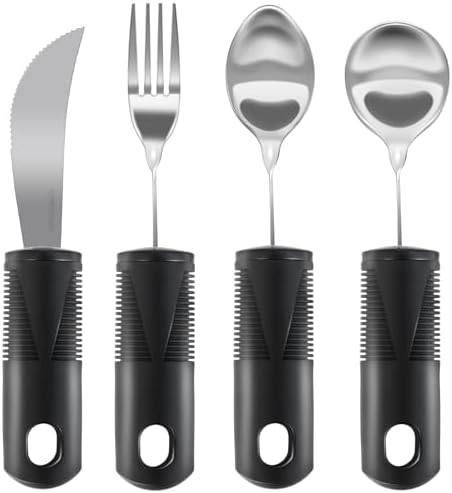 Amazon.com: Bendable Adaptive Utensils, 4-Piece Heavy Duty, Stainless ...
