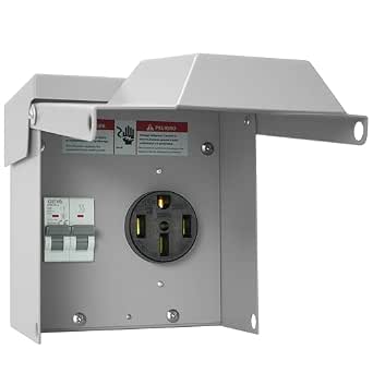 Amazon.com: Temporary Electrical Power Outlet Panel Weatherproof RV ...