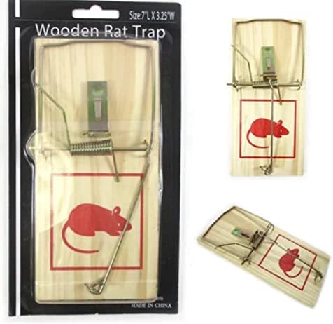 MAKKAI 5 PCS x 7" Large Reusable Traditional Wooden RAT Trap Bait ...